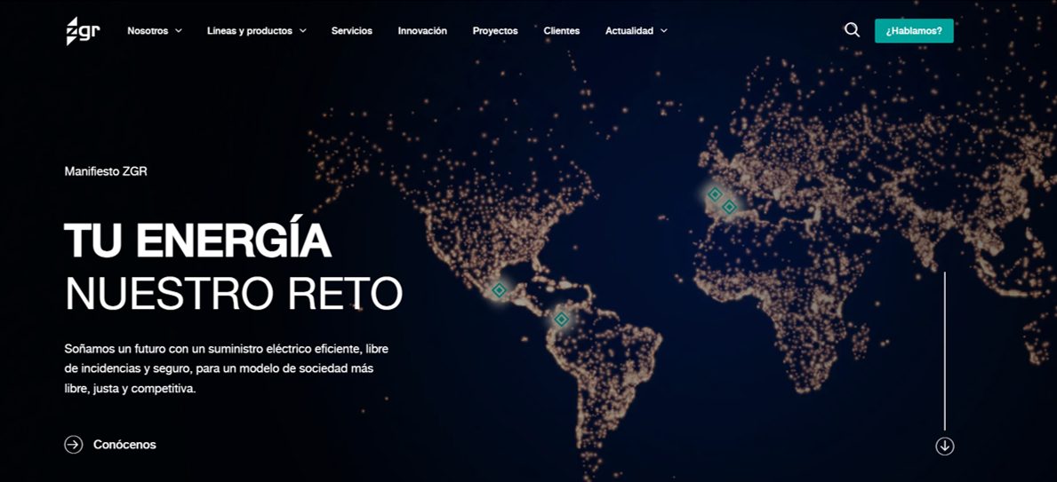 La nueva web de ZGR Corporación muy orientada al cliente
